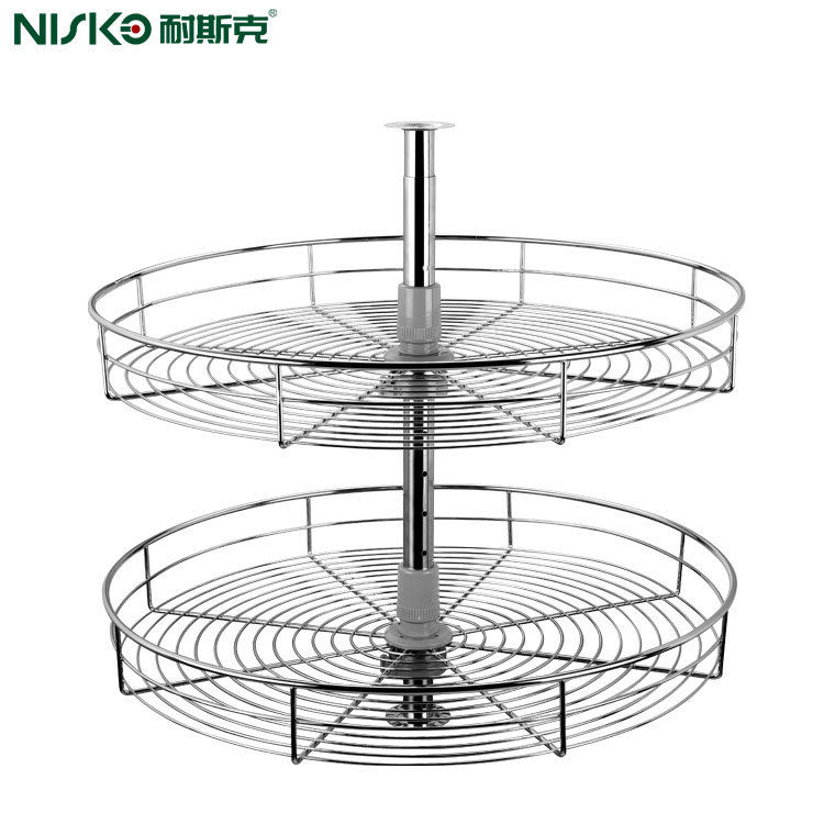 Magic Corner 360 Degrees Swivel Basket Blind Corner Cabinet Storage Rack