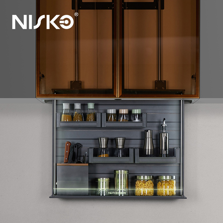 Pull Down Electronic Lift Storage Baskets Automatic Lifting Rack For ...