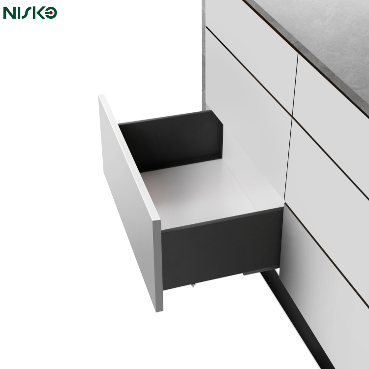 Soft Close Metal Box Pull-Out Drawer Sliding Kitchen Cabinet Solution