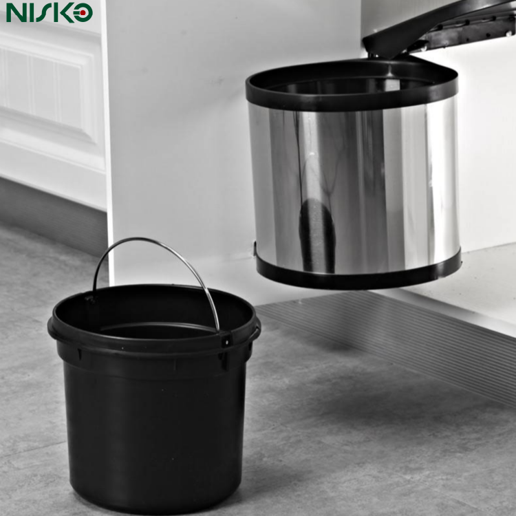 Rotating Out Waste Bin Trash Bin Organizer Kitchen Container